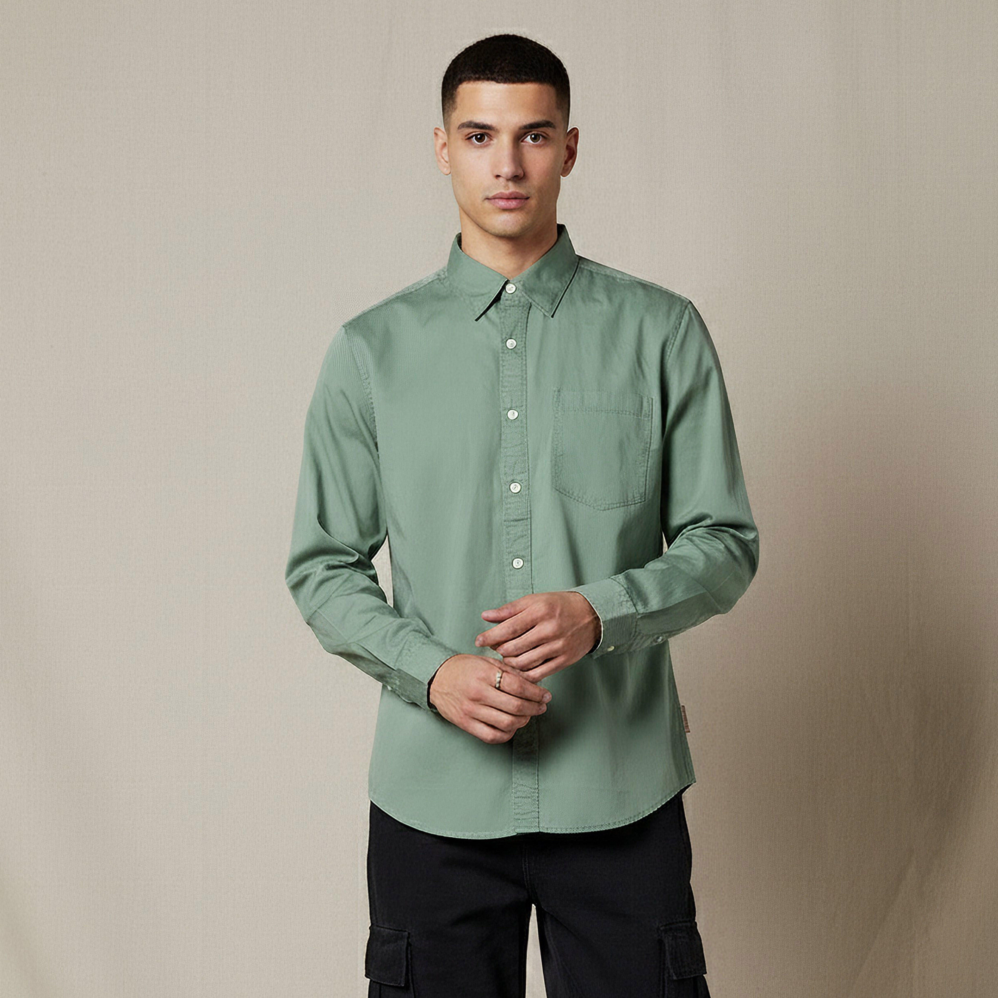 Shop Lee Cooper Men Regular Fit Long Sleeve Shirt Online | Splash Saudi