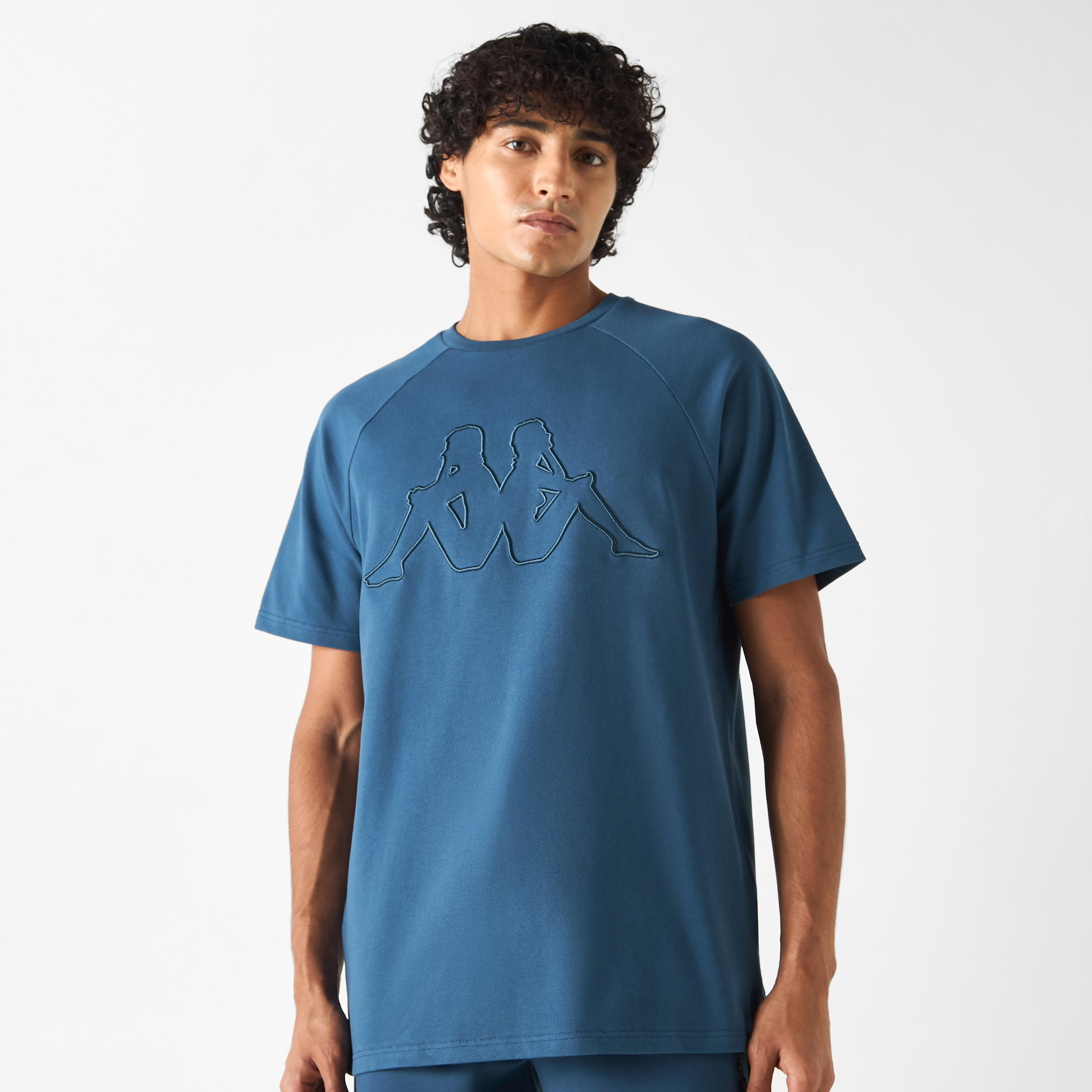 Shop Kappa Logo Embroidered T-shirt with Short Sleeves Online | Splash UAE