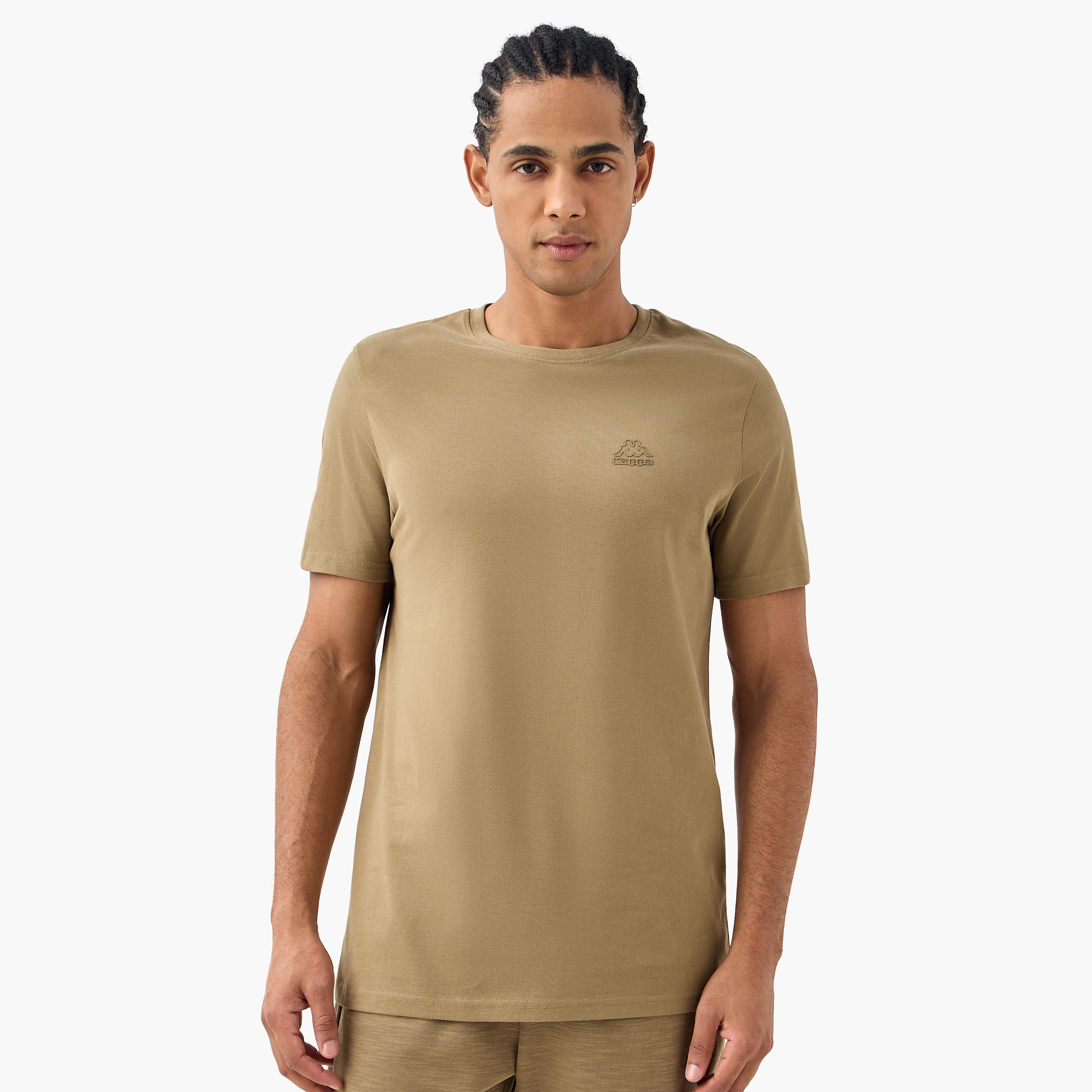 Shop Kappa Logo Print T-shirt with Short Sleeves Online | Splash UAE