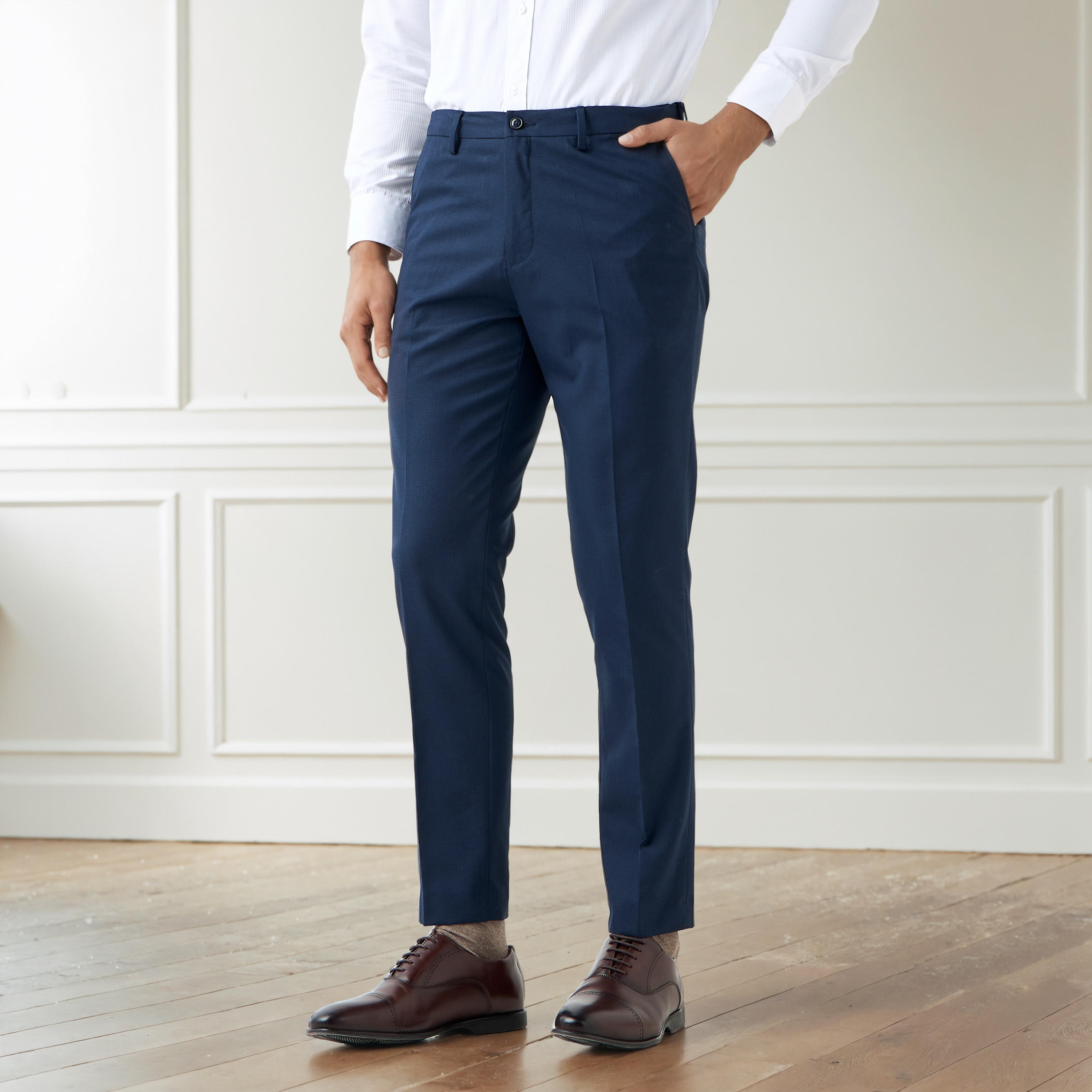 Shop Men Slim Fit Formal Trousers Online | Splash UAE